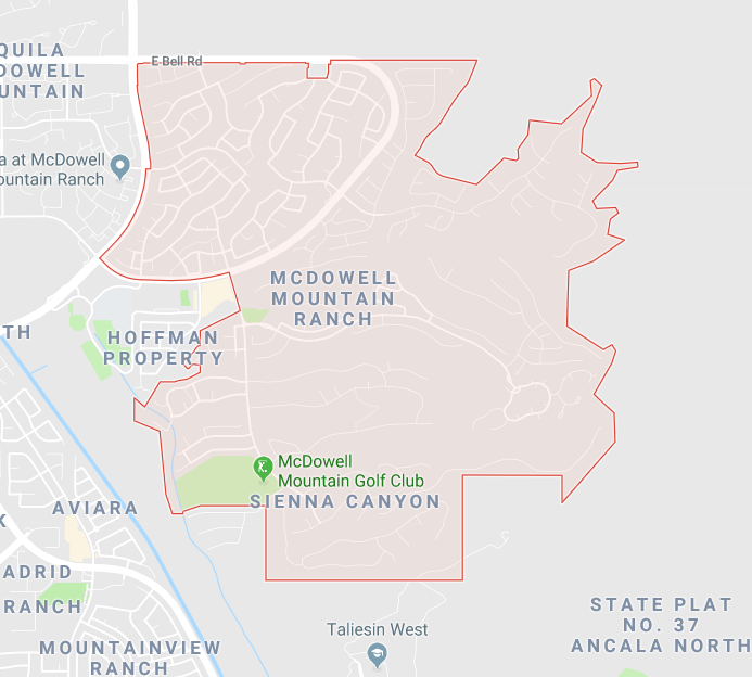 McDowell Mountain Ranch Subdivision Map