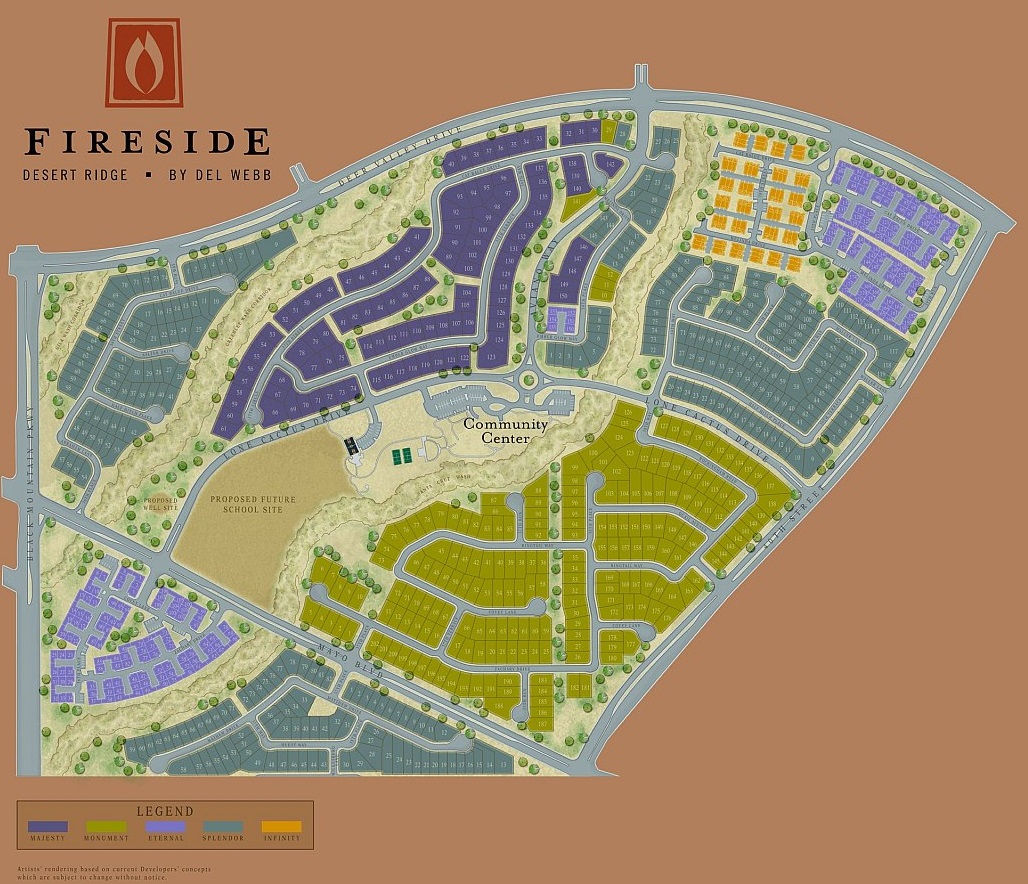 Fireside at Desert Ridge Subdivision Map Phoenix